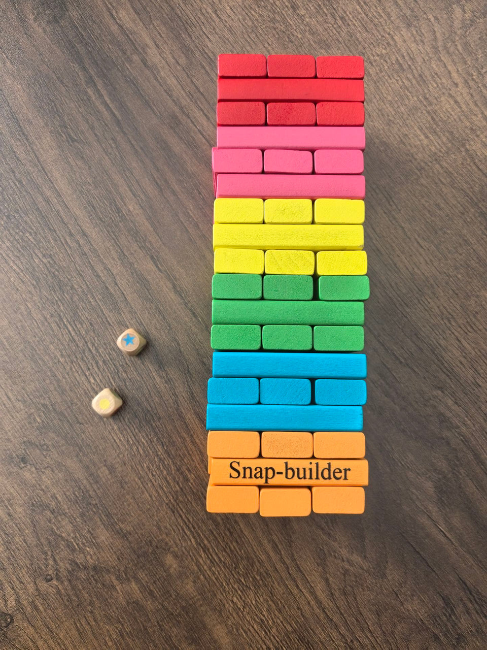 Snap-builder Wooden Blocks Stacking Game – Coogam
