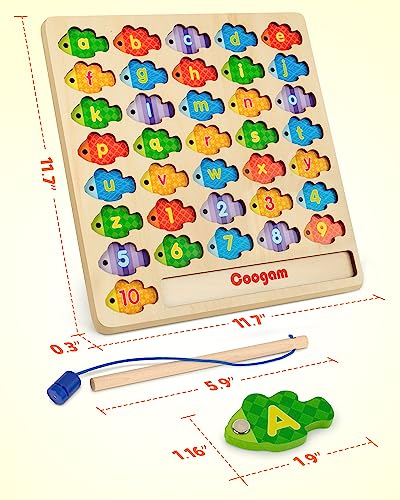 Magnetic Alphabet Numbers Fishing Game – Coogam