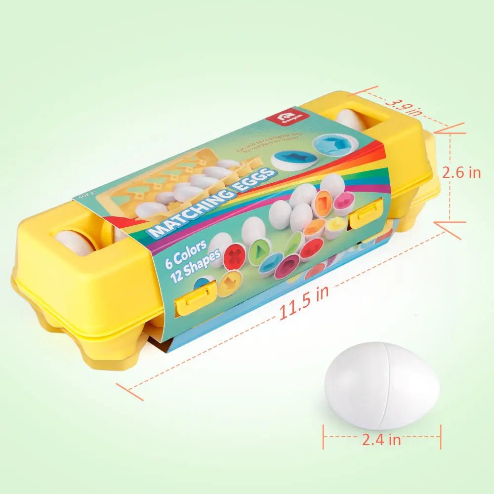 Matching Eggs Color & Shape Sorter Puzzle – Coogam