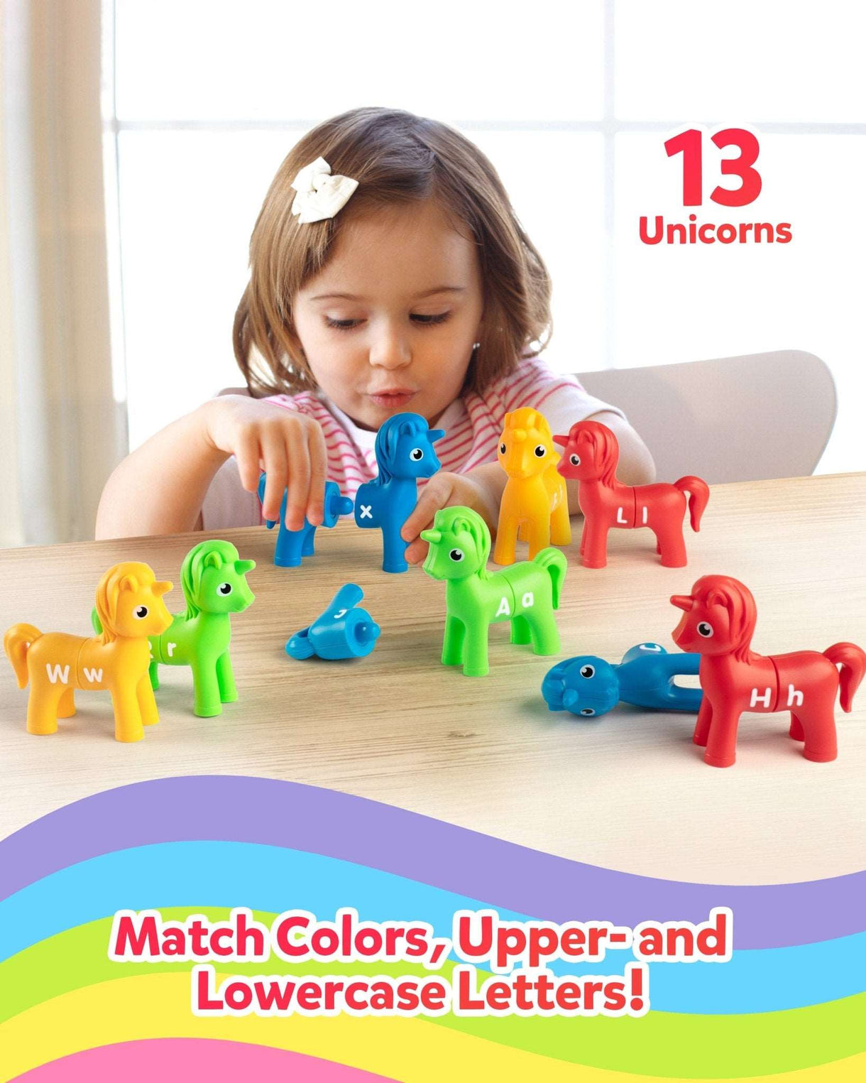 Unicorn Uppercase & Lowercase Letters Matching Game – Coogam