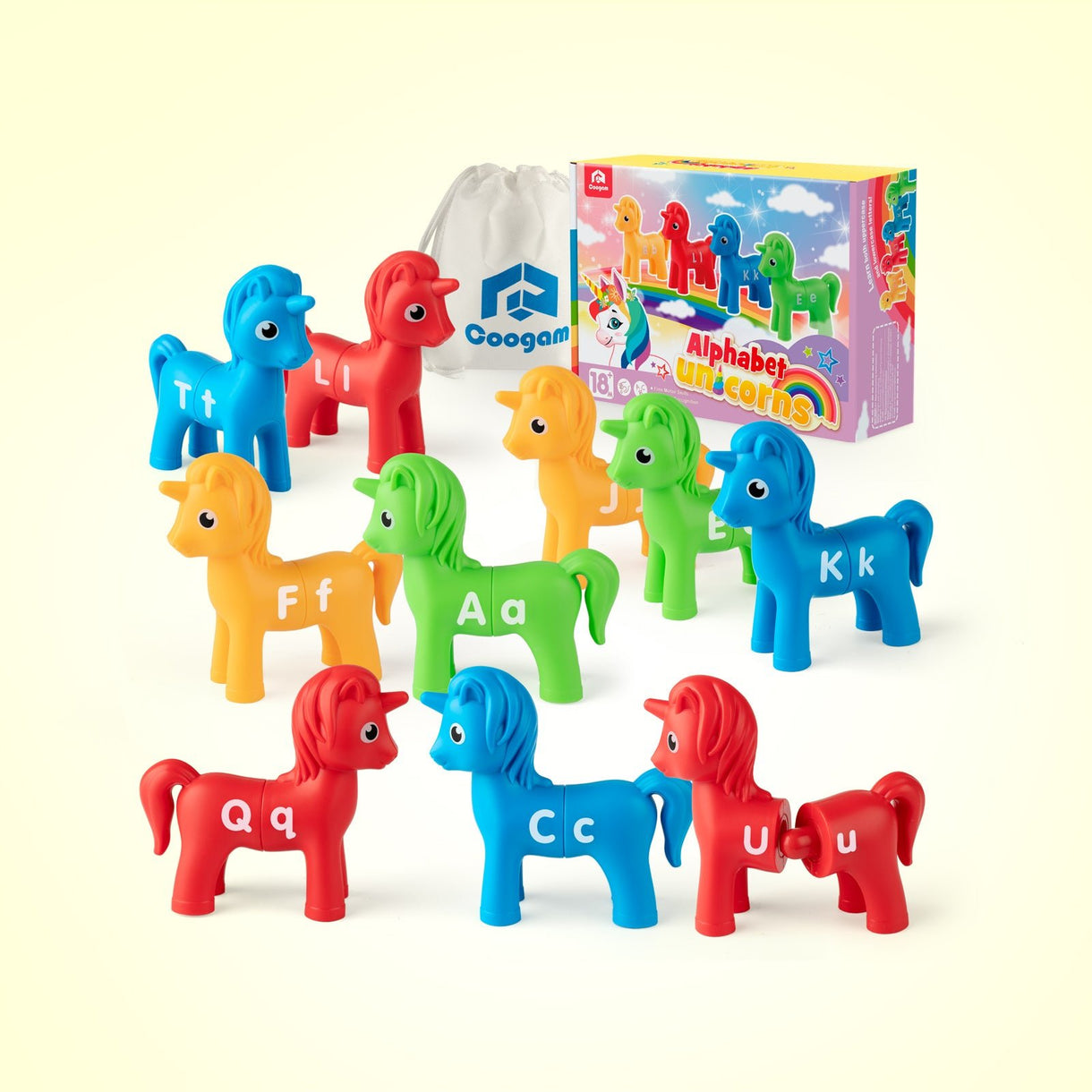 Unicorn Uppercase & Lowercase Letters Matching Game – Coogam