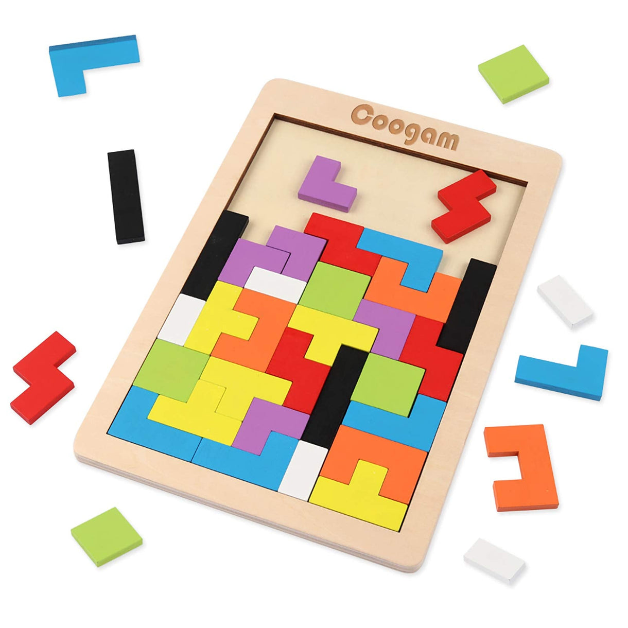 Wooden Blocks Puzzle Brain Teasers Toy – Coogam